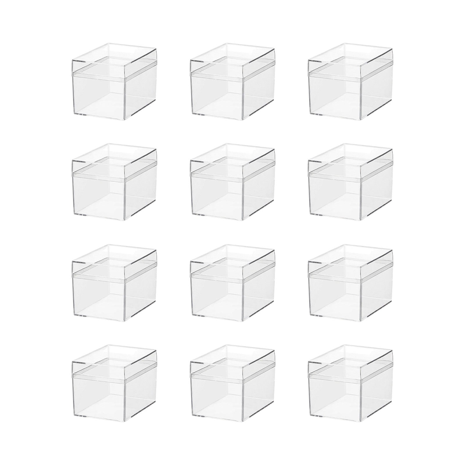 Transparent Square Plastic Box With Lid Small Storage Candy Jewelry ...
