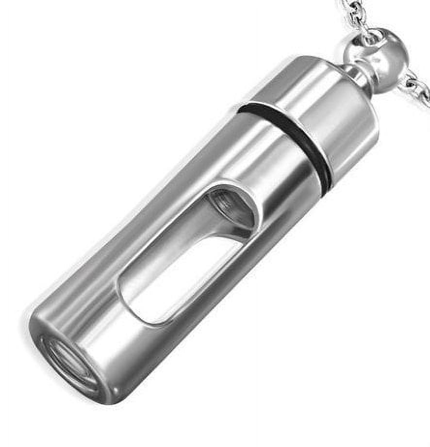 Transparent Stainless Steel CREMATION URN / MEMORY LOCKET with 24 Ball ...