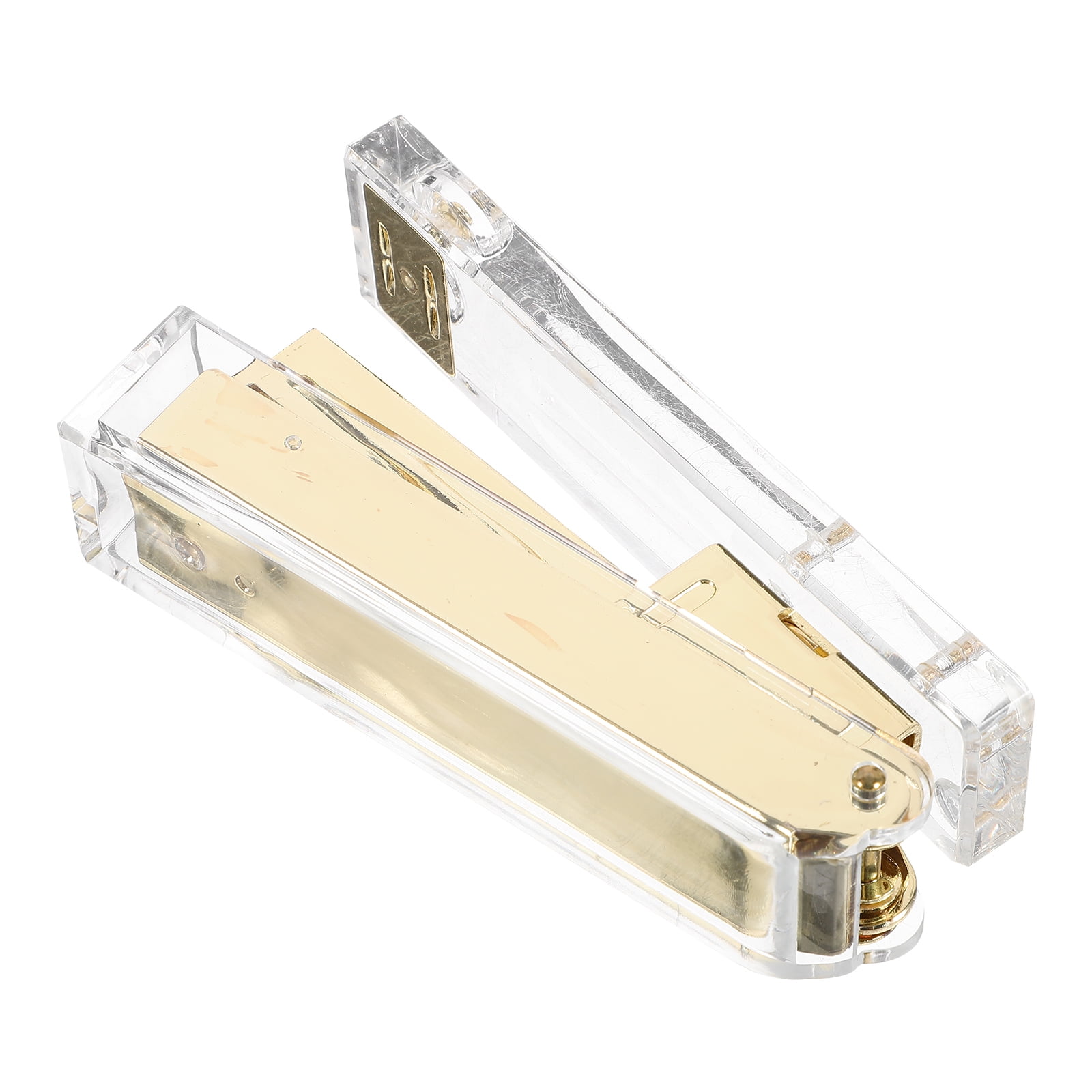 UPKOCH Compact Stapler Multi-Function Quick Stapling Golden Acrylic ...