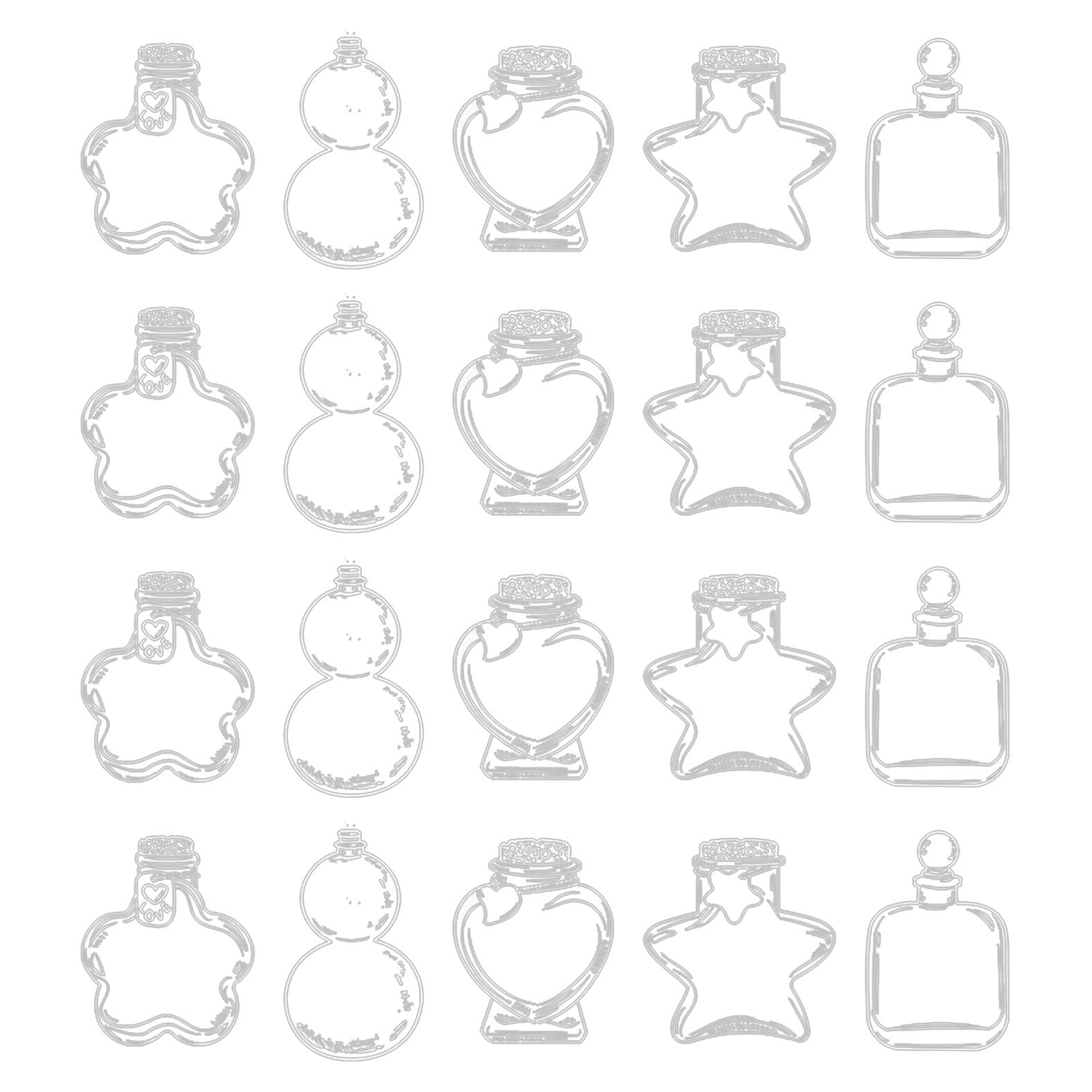 Transparent Sticker Set | Qimeng Series Decorative Bottle Stickers ...