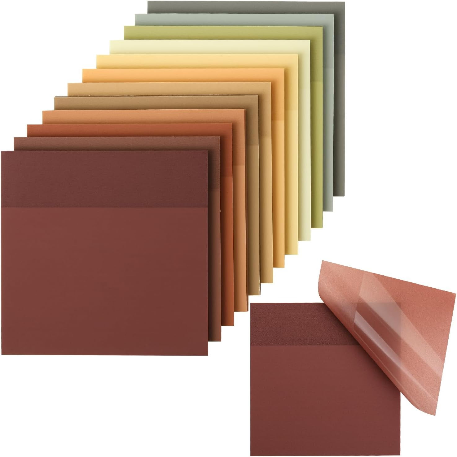 - Transparent Sticky Notes, 3”x3”, 12 Pads, 600 Sheets, Fall Foliage ...