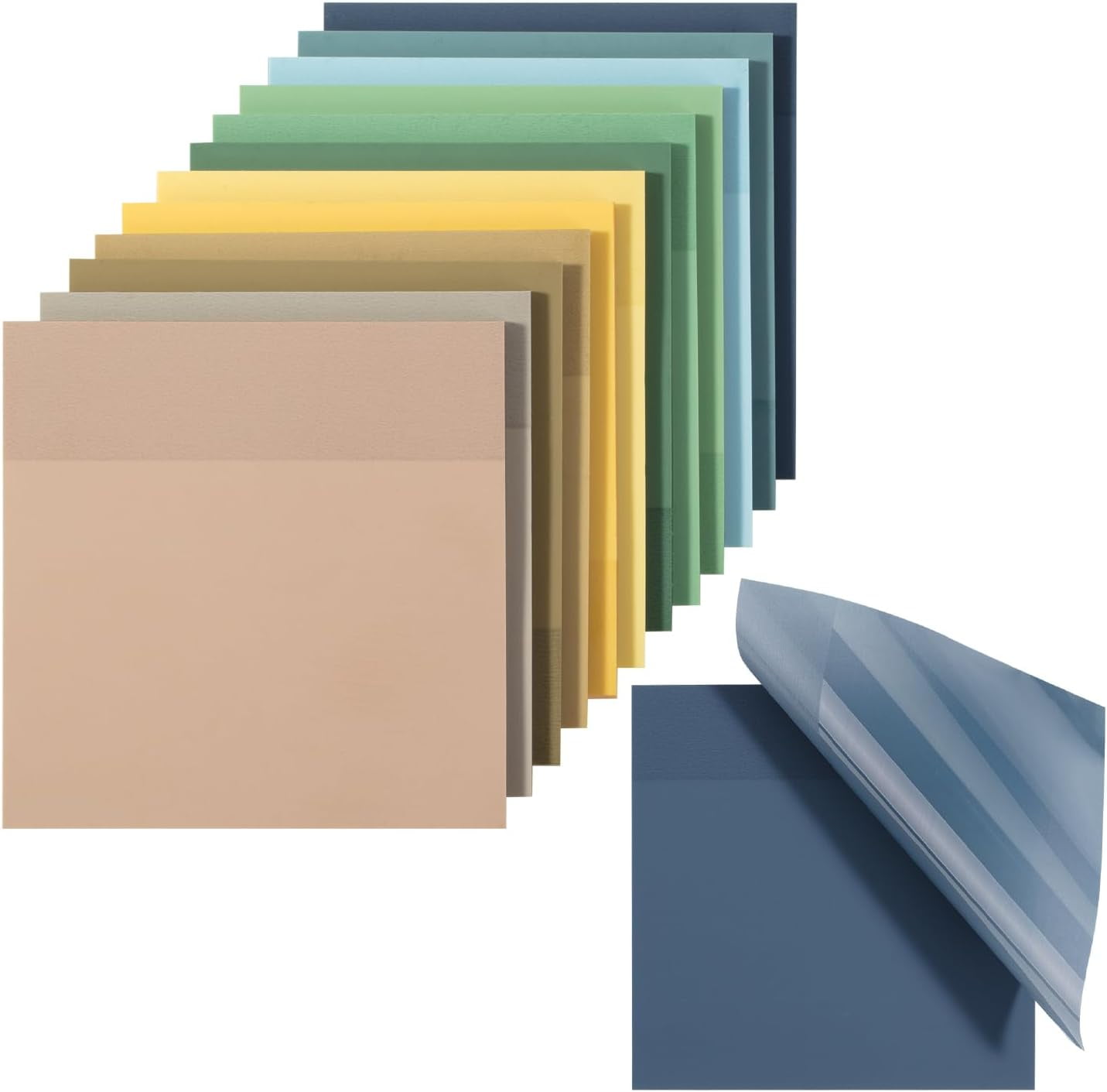 - Transparent Sticky Notes, 3”x3”, Coastal Calm, 12 Pads, 600 Sheets ...
