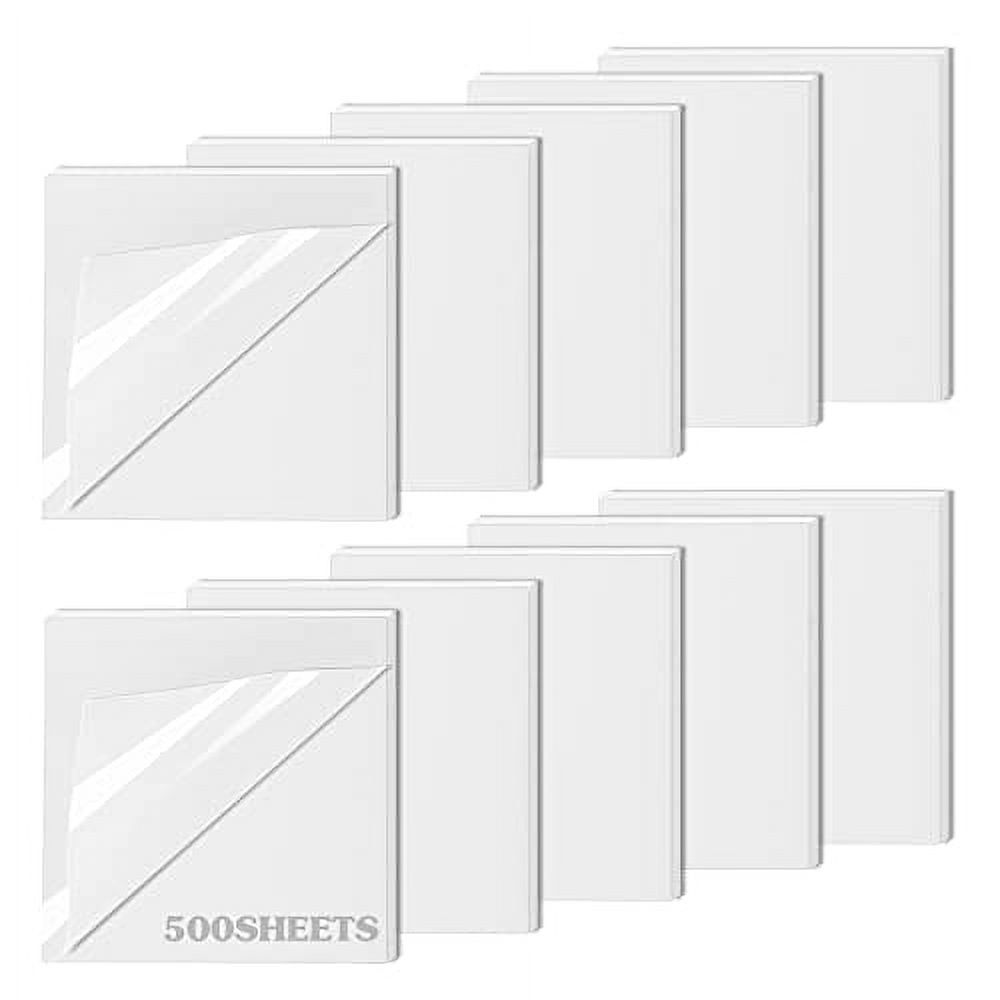 Transparent Sticky Notes - 3x3 Inch Clear Sticky Notes Pads (500 Sheets ...