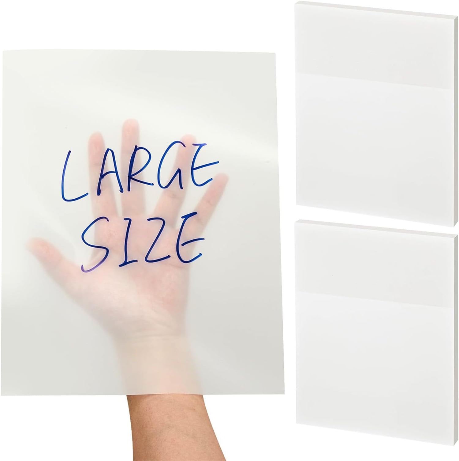 Transparent Sticky Notes,Happon 100 Sheets 8.5 x 11 Inch Large Clear ...