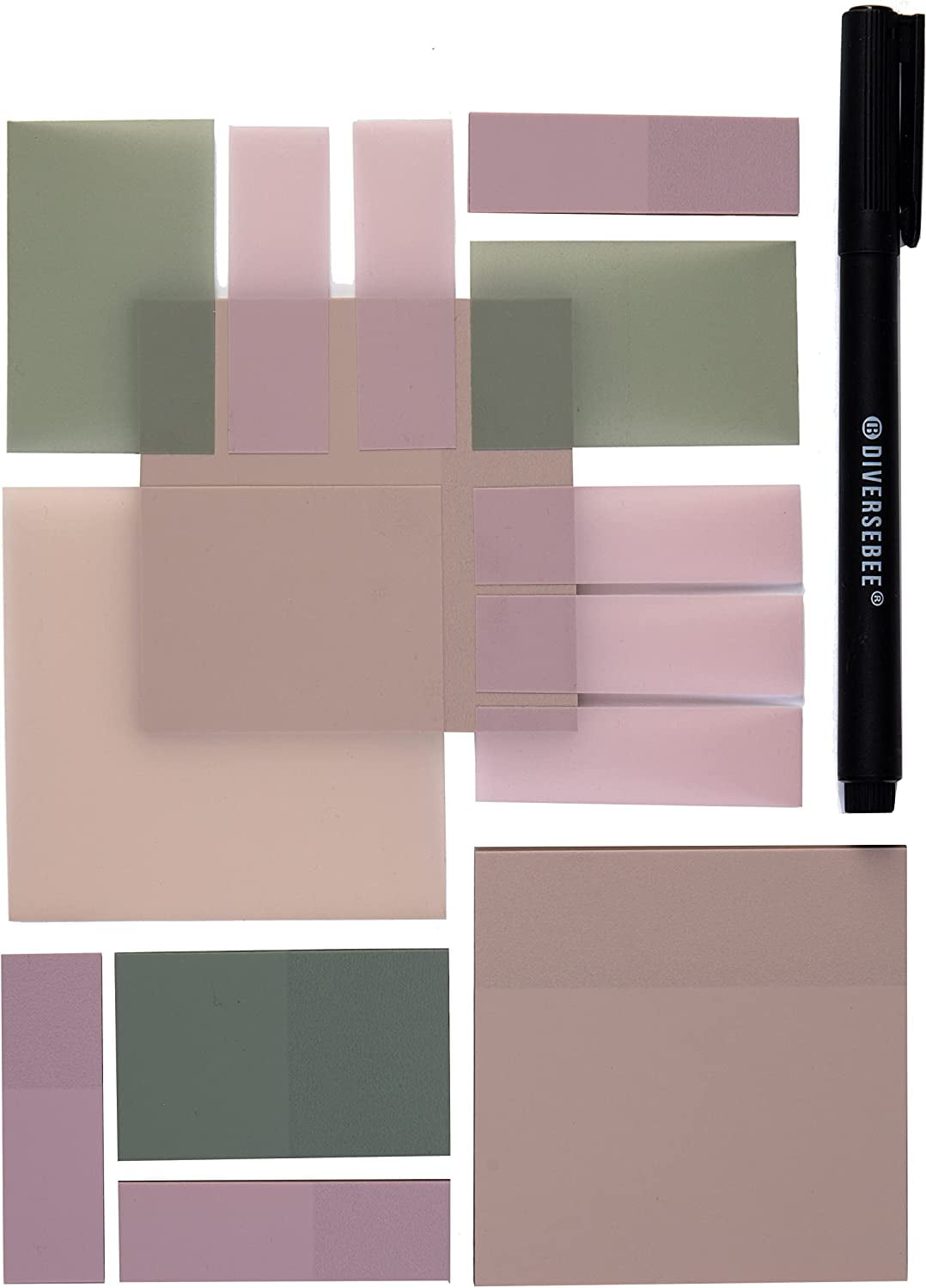 Transparent Sticky Notes (Includes Quick Dry Pen), Cute Clear Sticky ...