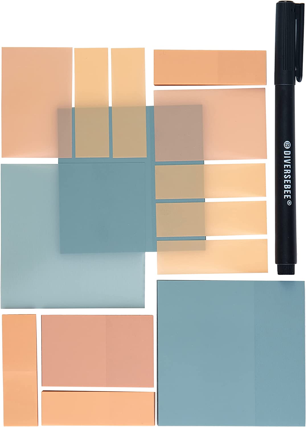 Transparent Sticky Notes (Includes Quick Dry Pen), Cute Clear Sticky ...