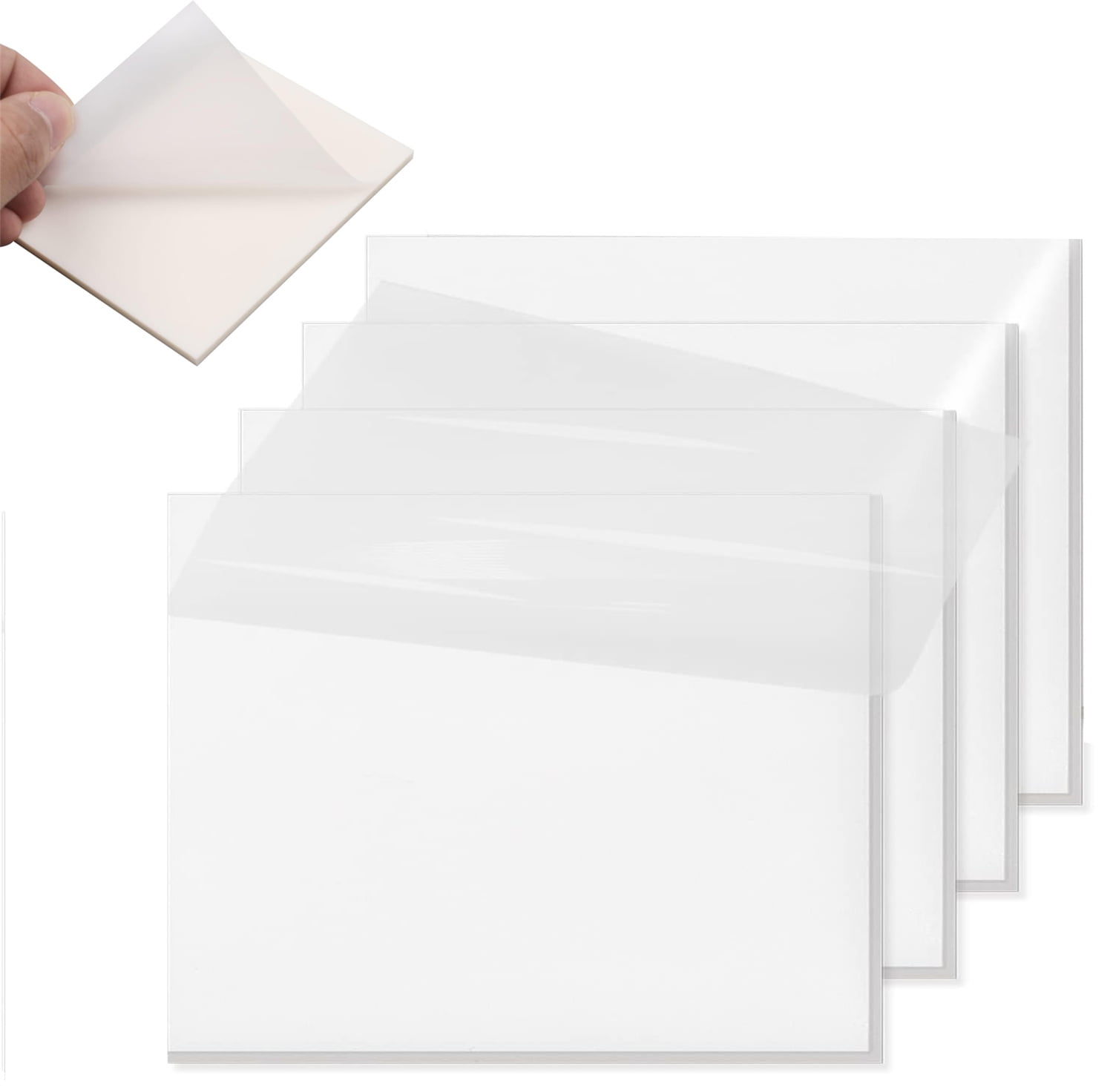 Transparent Sticky Notes Pad 3x4 Inch,Happon Clear Sticky Notes for ...