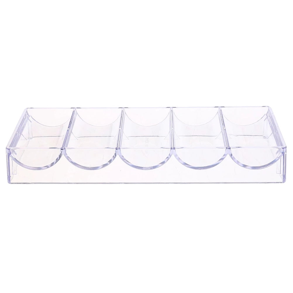 Toyandona Transparent Acrylic Poker Chips Storage Organizer with 5 ...