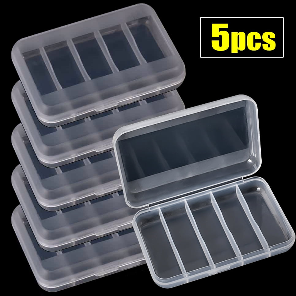 Transparent Storage Boxes 5 Palace Grid Containers with Lids Small ...