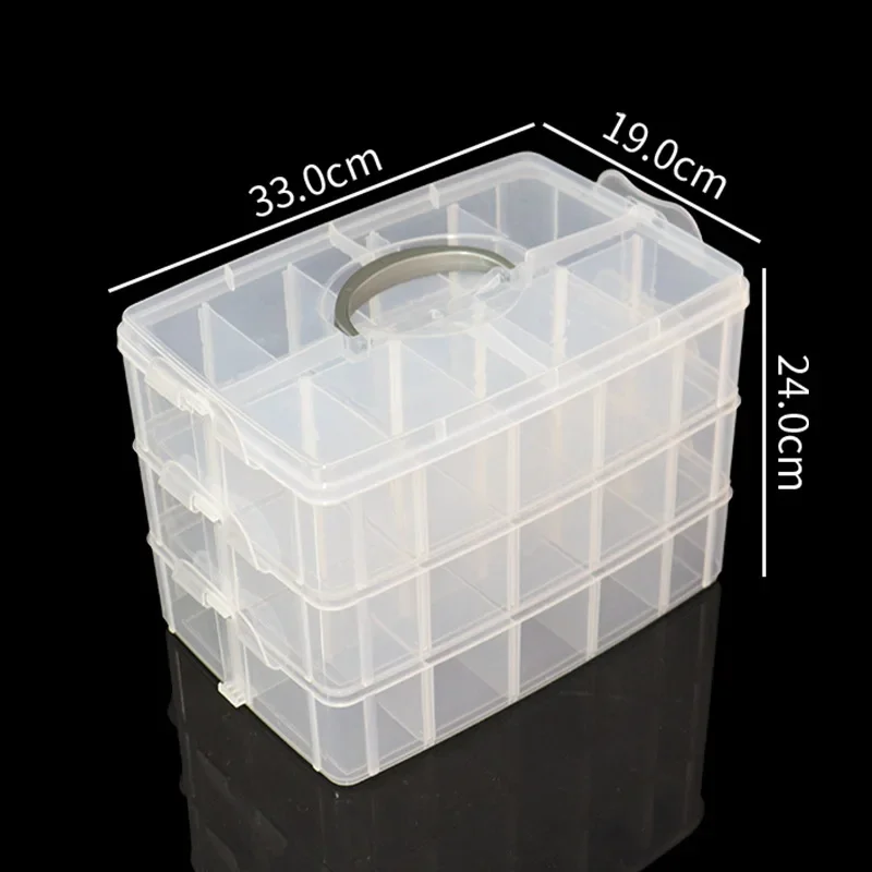 Transparent Storage Boxes Stackable Adjustable Compartments Toy ...