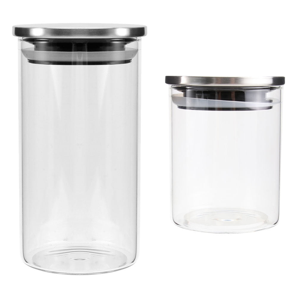 Transparent Storage Tank Glass Can Jars with Lids Honey Dispenser ...