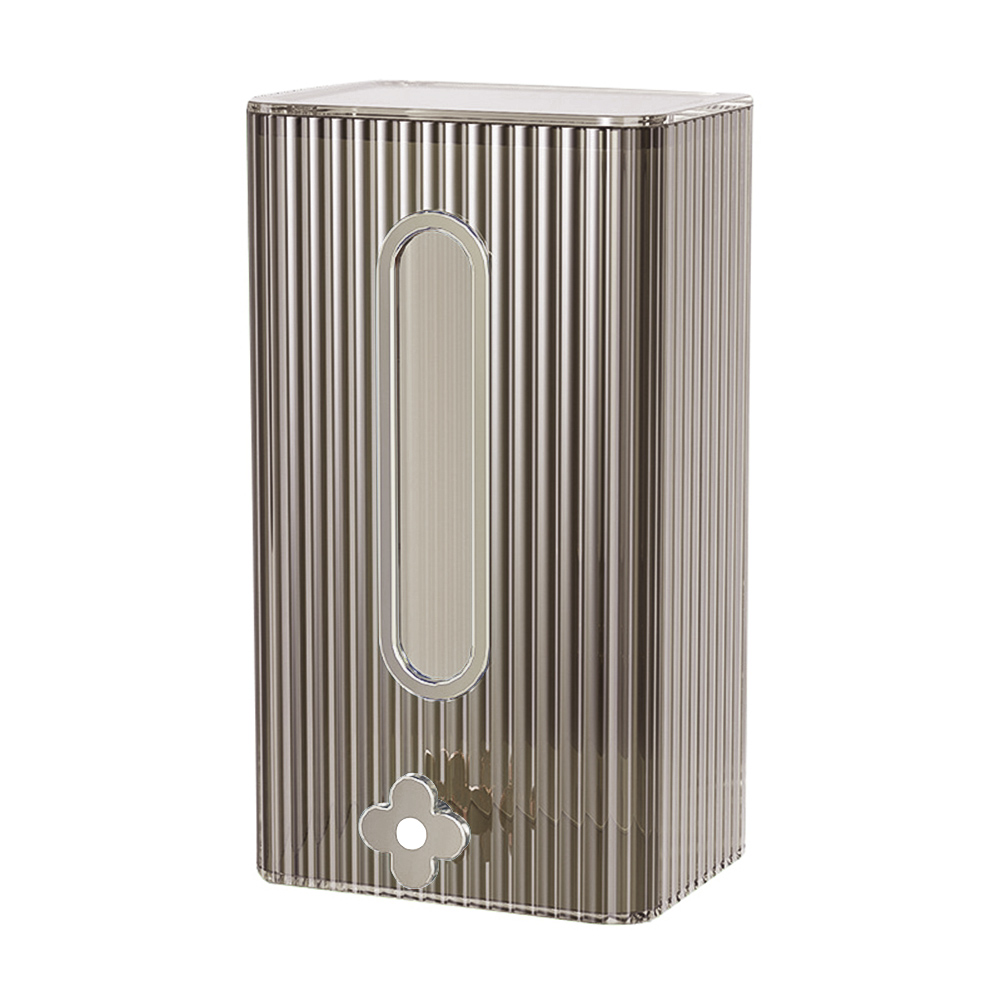 Transparent Striped Face Towel Storage Box Kitchen Upside down Paper ...