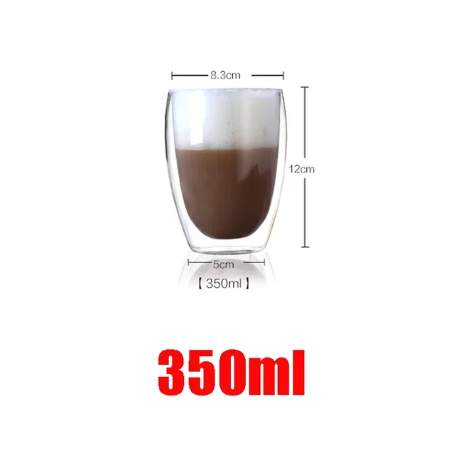 Transparent Stylish and Durable Double Wall Glass Cup Set - Heat ...