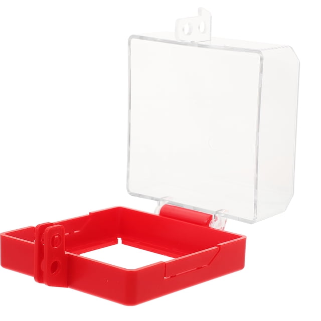 Wall Button Cover Lockout Box Transparent 1 Set Push Button Switch ...