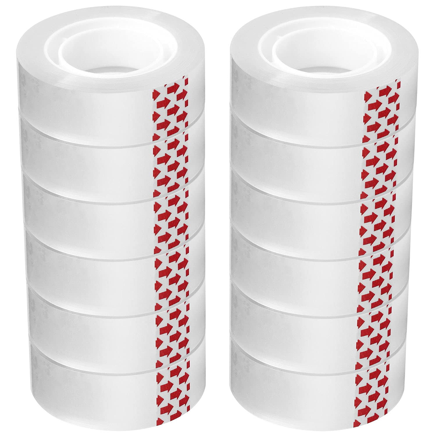 Transparent Tape Refills, 12 Rolls, 3/4 x 1000 Inches, 1 inch Core ...