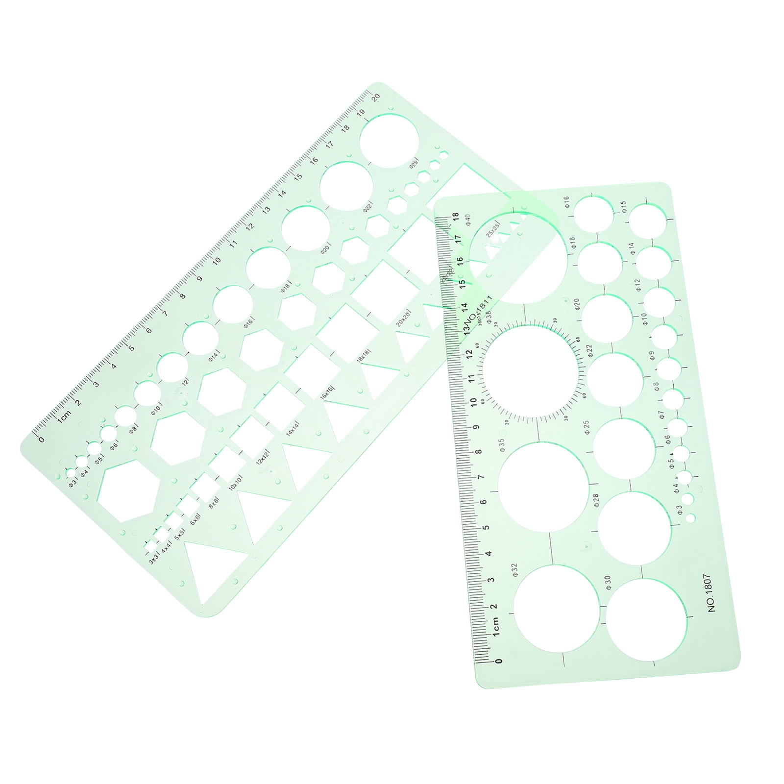 2pcs Drawing Templates Rulers Circle Template Circle Stencil Geometric ...