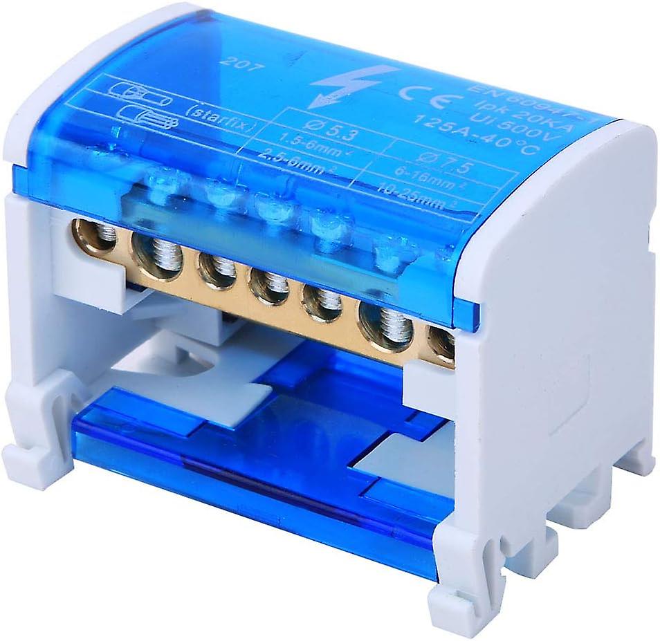 Transparent Terminal Block Distribution Box - Single Phase DIN Rail Connector - Walmart.com
