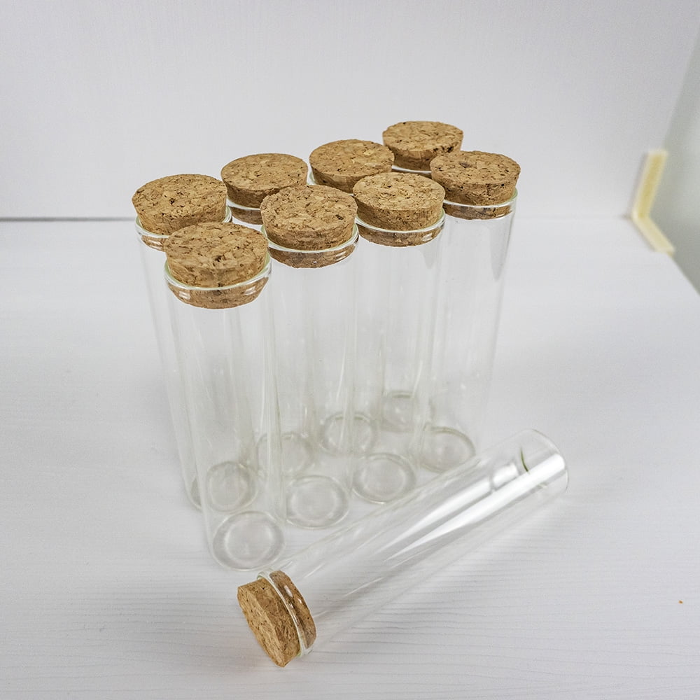 Transparent Test Tube Borosilicate Glass Bottle With Cork 60ml ...