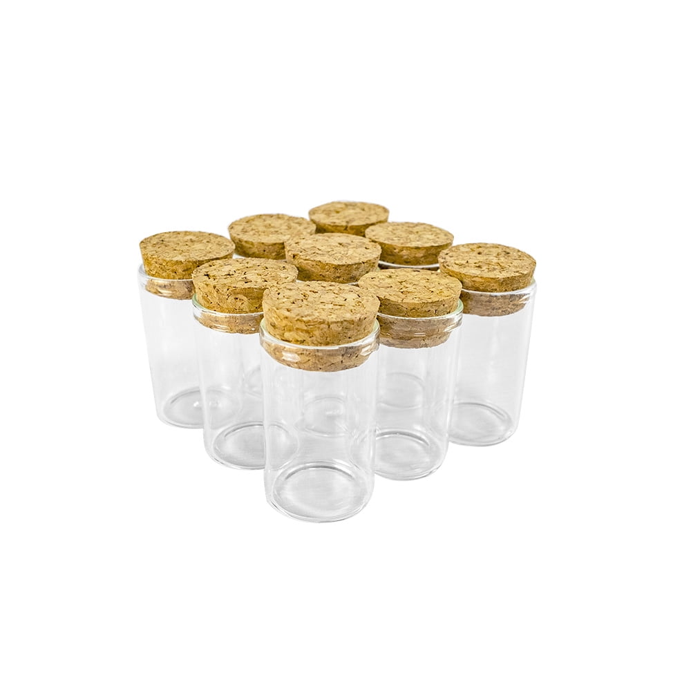 Transparent Test Tube Glass Bottles With Cork 20ml Breakable Glass ...