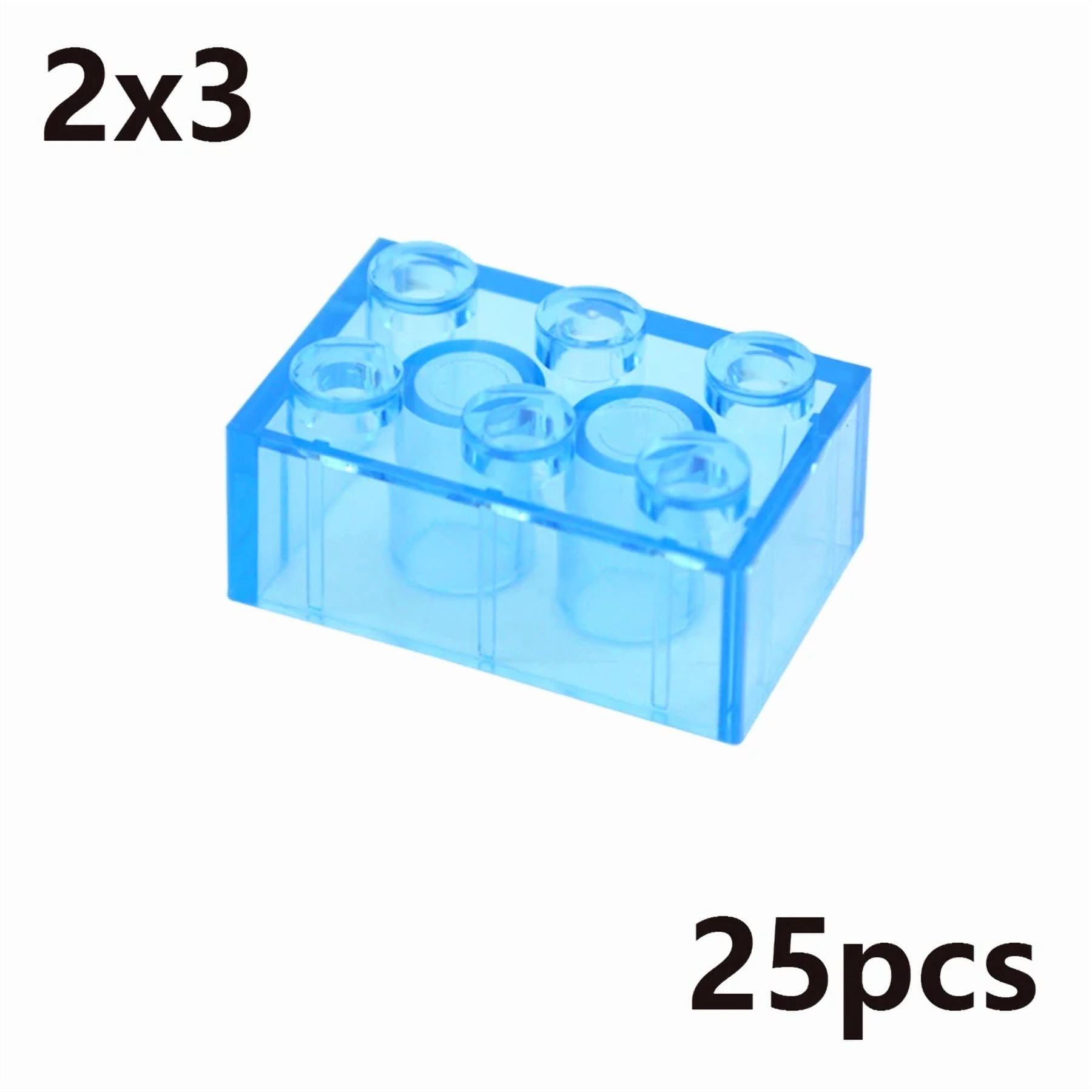 Transparent Thick Building Blocks 1x1 1x2 2x2 2x4 Dots Clear Brick ...