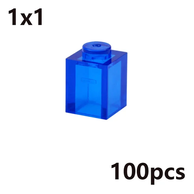 Transparent Thick Building Blocks 1x1 1x2 2x2 2x4 Dots Clear Brick ...