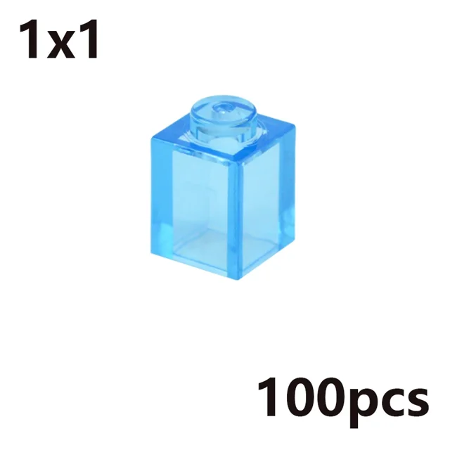 Transparent Thick Building Blocks 1x1 1x2 2x2 2x4 Dots Clear Brick ...