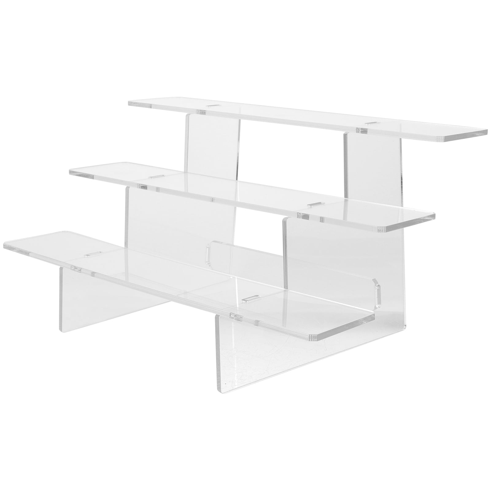 Transparent Three-Layer Display Rack Acrylic Figures Stand Living Room ...