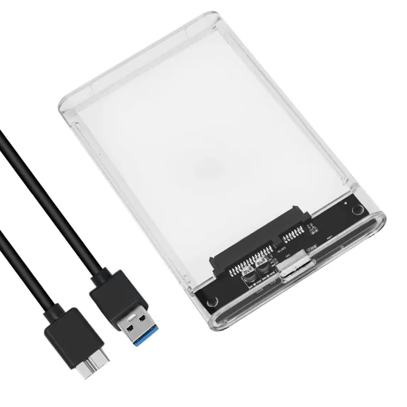 Transparent Tool Free 2.5 Inch USB 3.0 5Gbps to SATA III External Hard ...