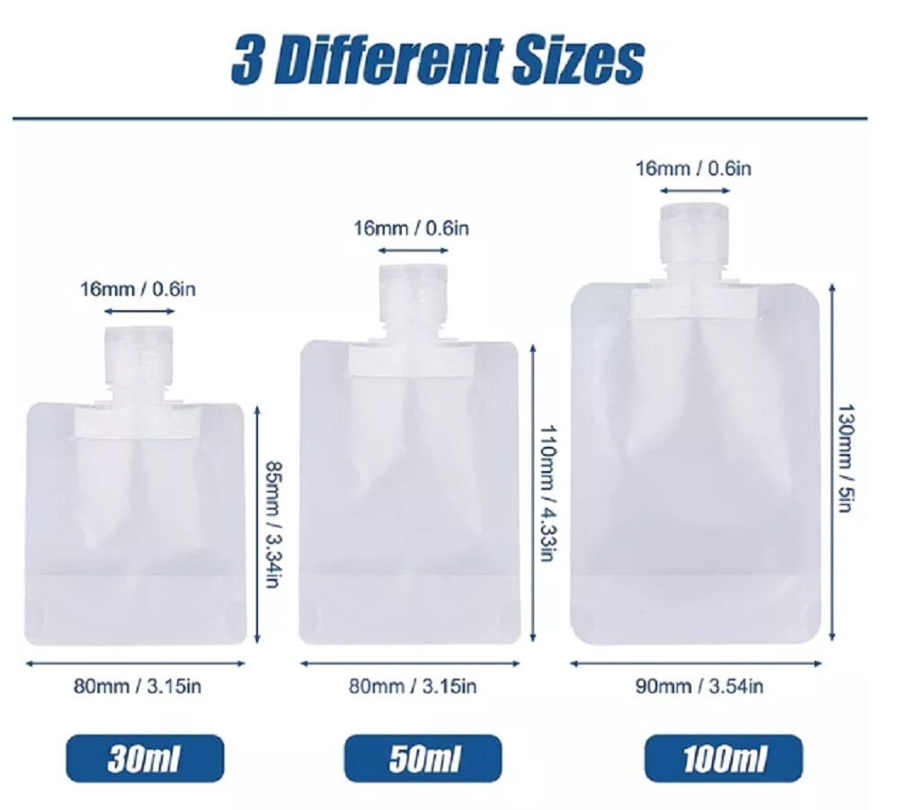 Transparent Travel Makeup Fluid Packing Bags –Clamshell Portable ...