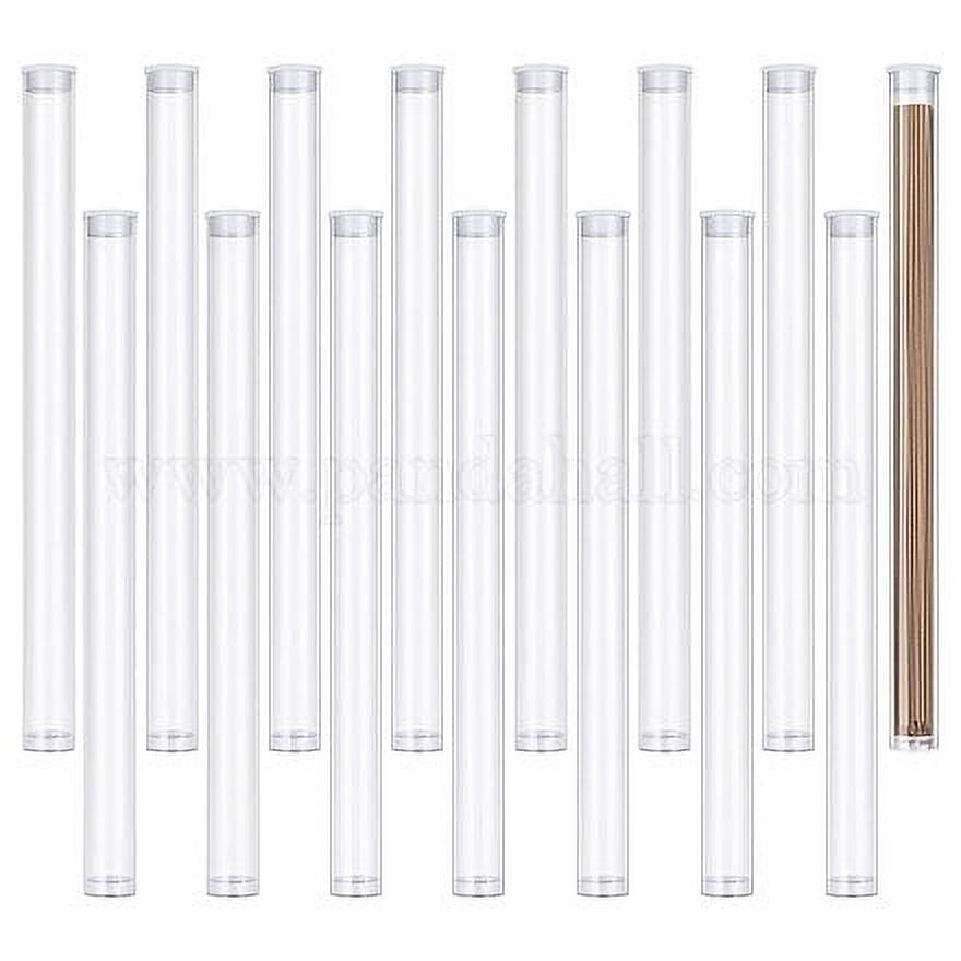 Transparent Tube Plastic Bead Containers with Lids Clear 23.3x1.85cm ...