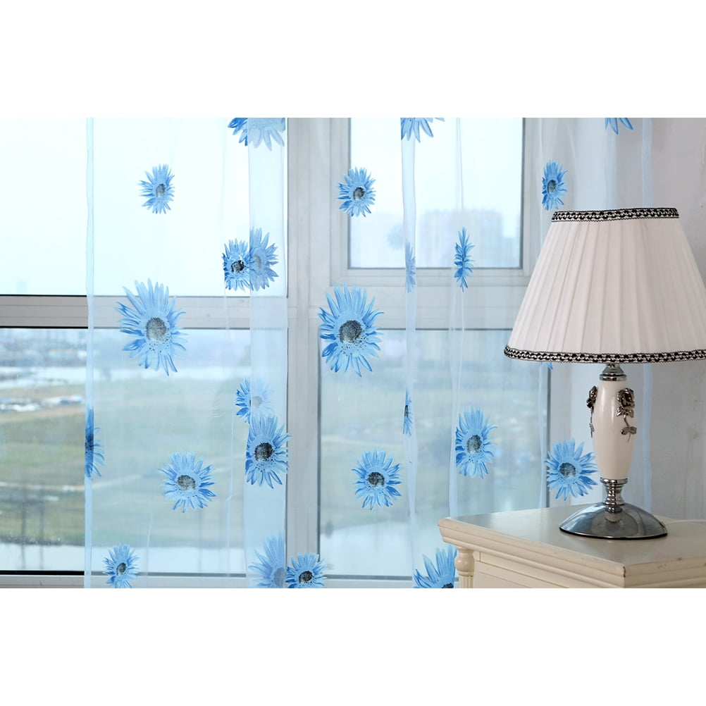 Transparent Tulle Window Sheer Window Screen Rod Pocket Voile Curtains ...