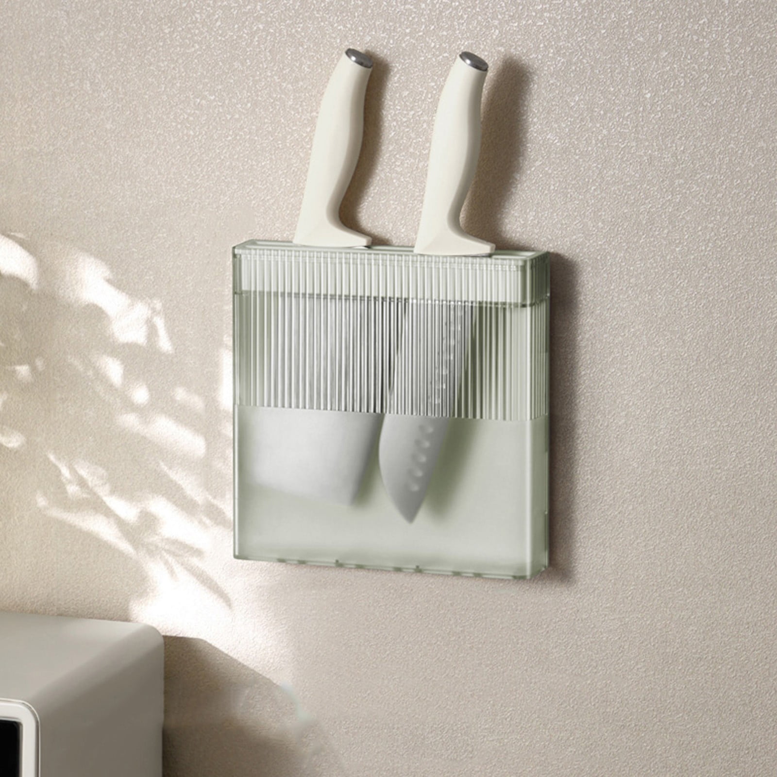 Transparent Wall Mounted Knife Holder, Knife Storage Shelf, Breathable ...