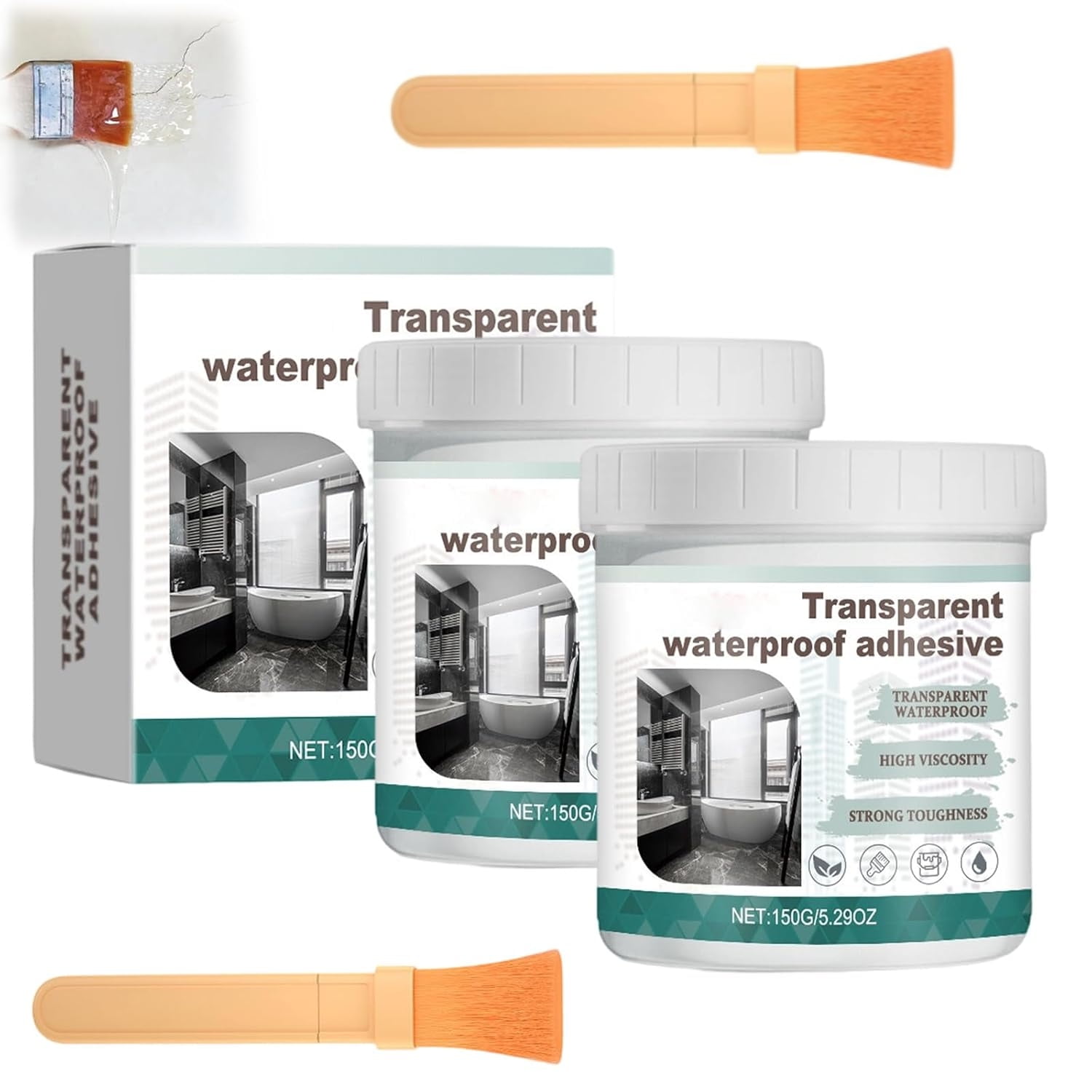 Transparent Waterproof Coating for Indoor & Outdoor, Clear Waterproof ...