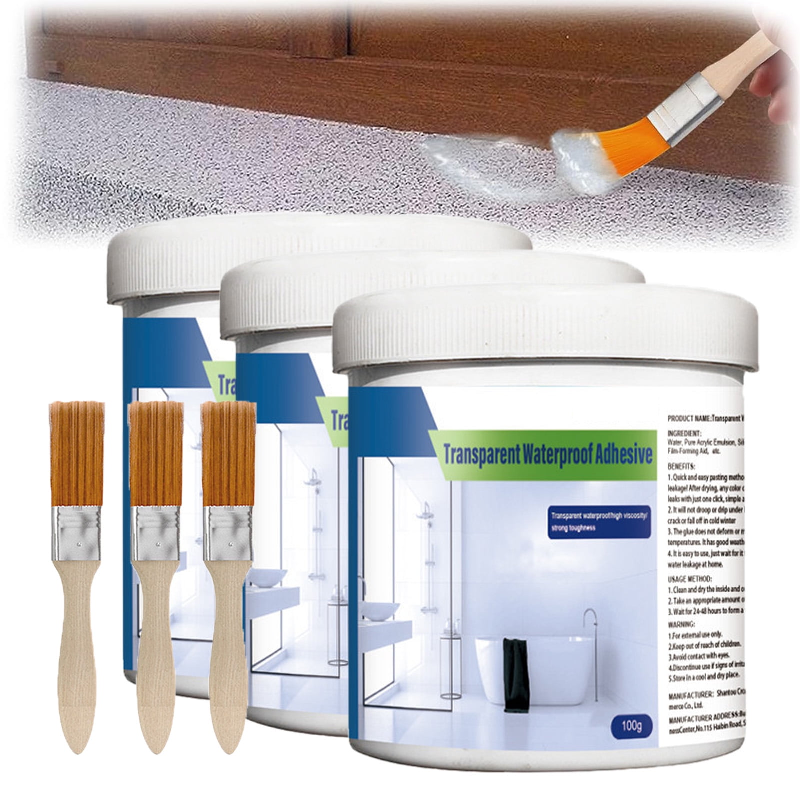 Pkeoh Transparent Waterproof Insulation Sealant, 100g Leak Repair ...