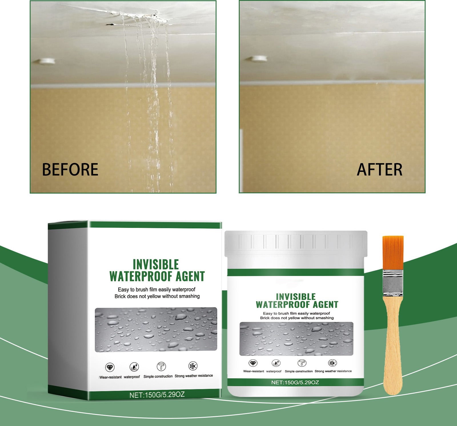 Transparent Watertight Glue – 150ml Waterproof Sealant for Home Leak ...