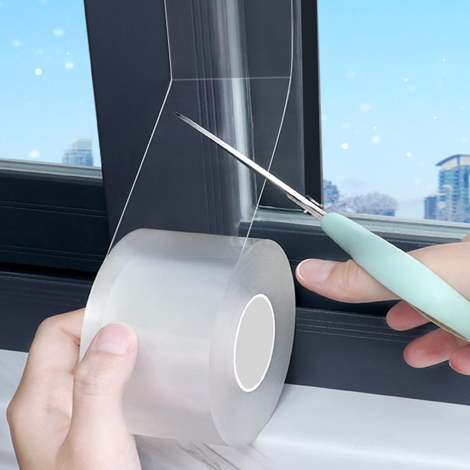 Transparent Window Weather Sealing Tape 2 Inch x 16.5 FT Weather ...