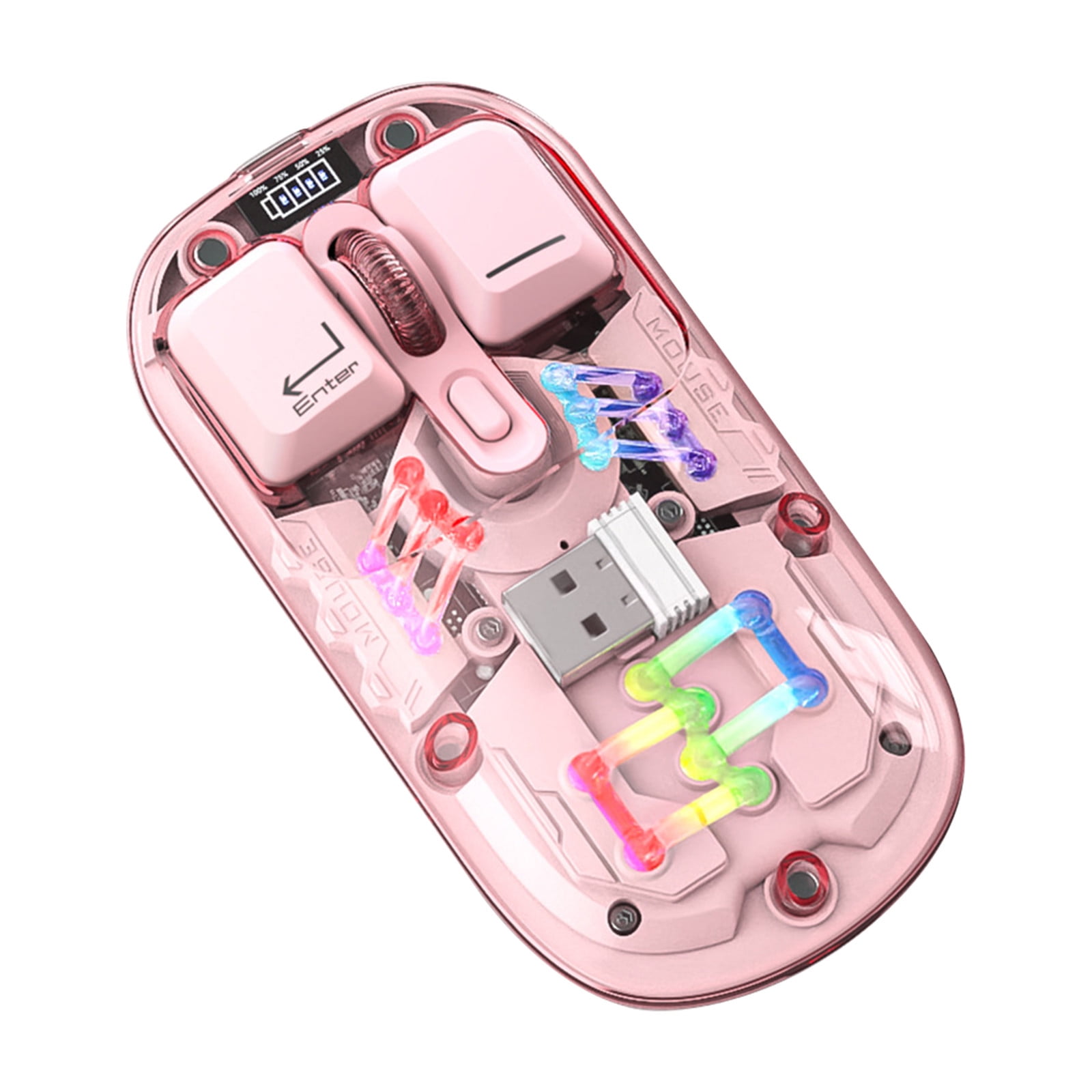 Transparent Wireless Mouse, Bluetooth Mouse, Silent Rechargeable ...