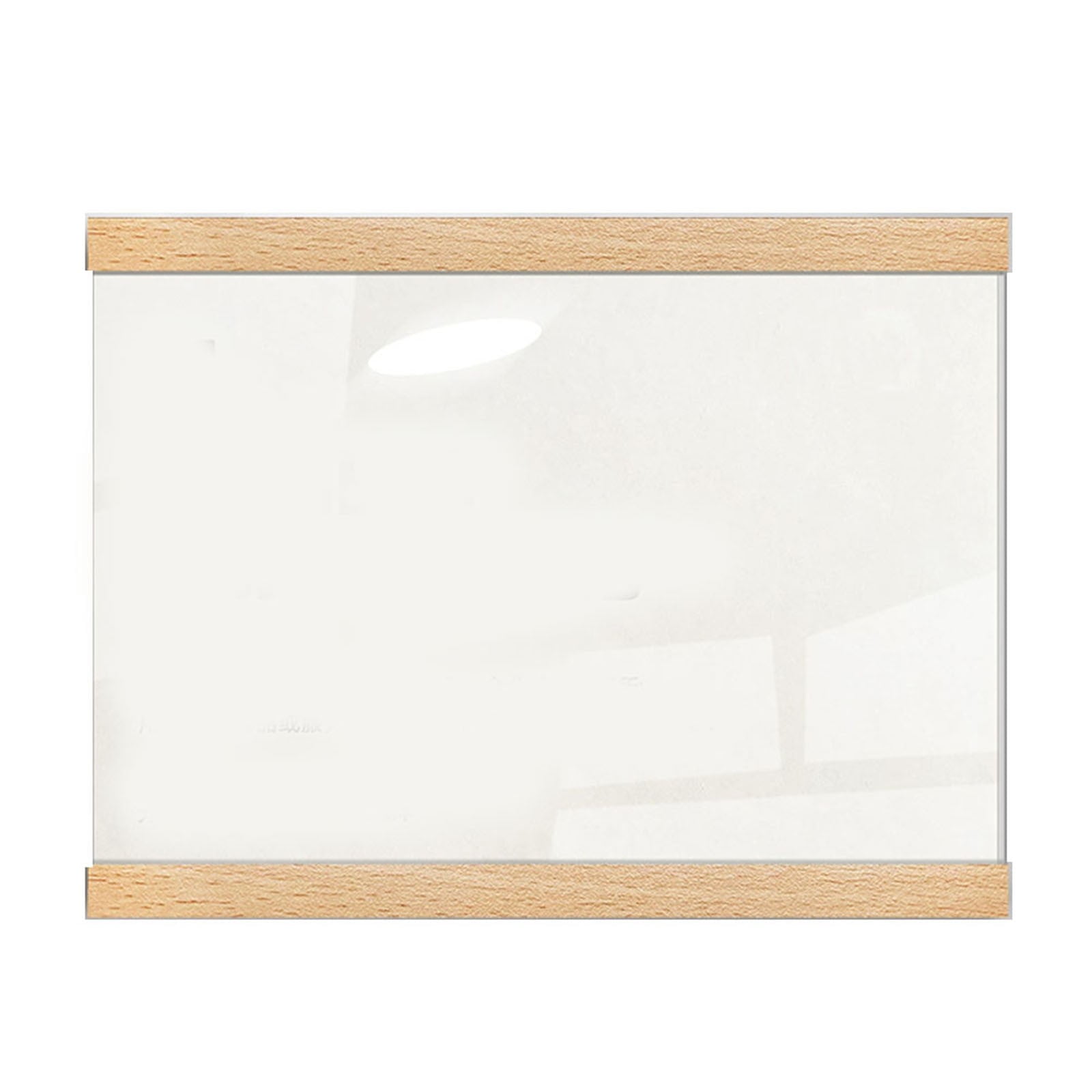 Transparent Wooden Acrylic Photo Frame Magnetic Poster Display Picture ...