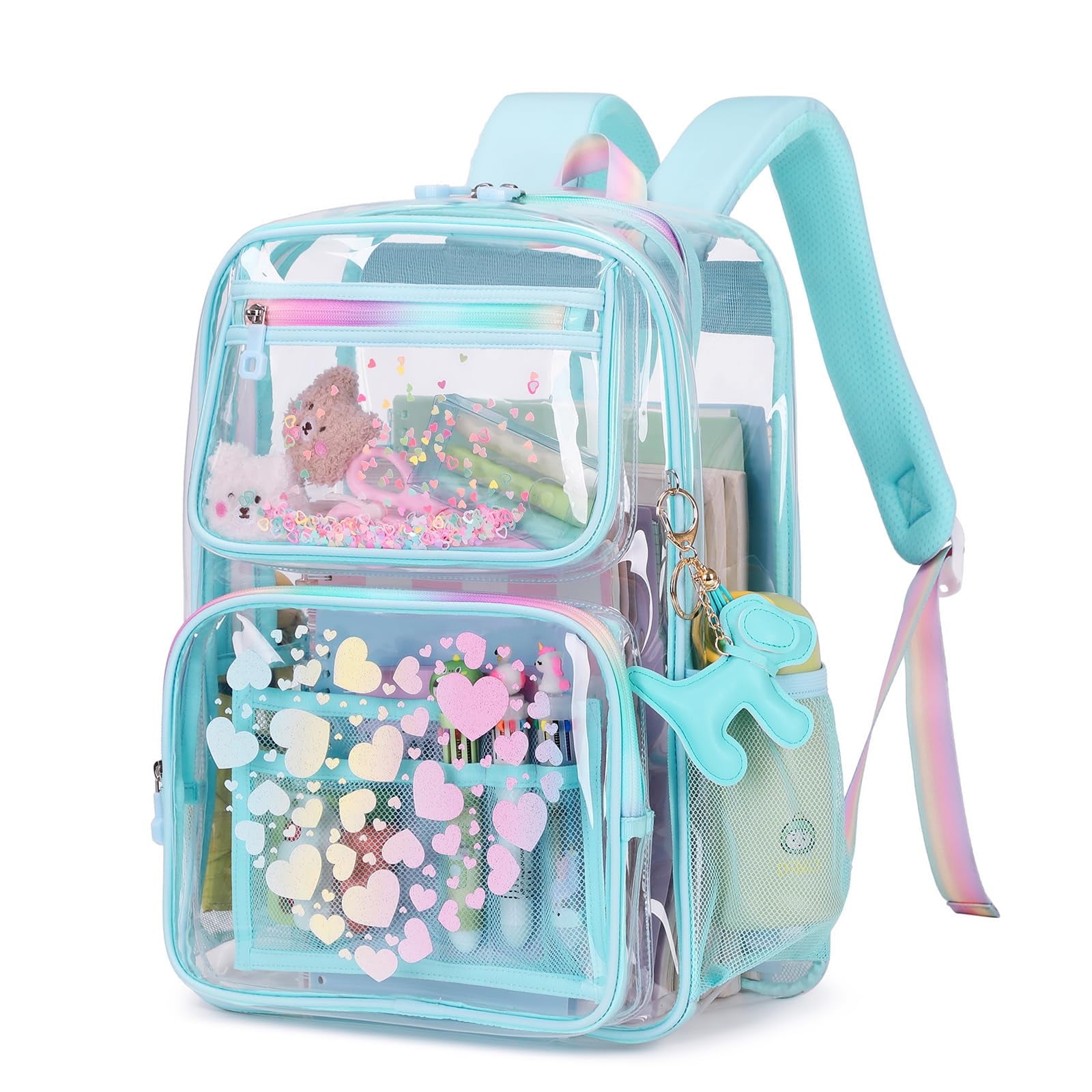 Transparent backpack computer bag school transparent casual backpack ...