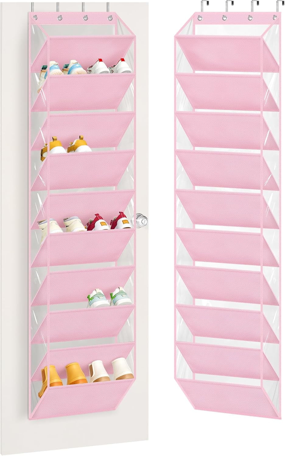 Transparent door shoe storage rack, large hanging shoe rack with deep ...