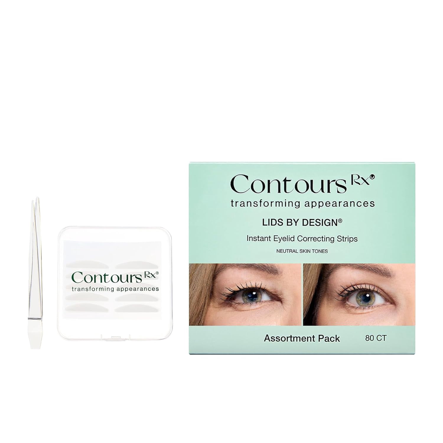 Transparent eyelid lifting strip - looks younger, lid lifting treatment ...