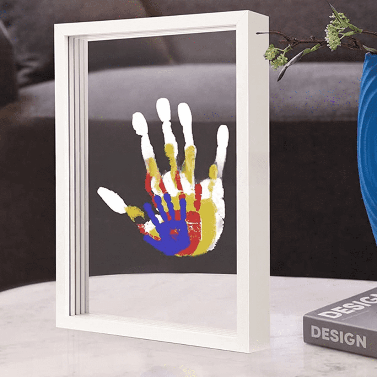 Transparent family handprint photo frame DIY art prints souvenir ...