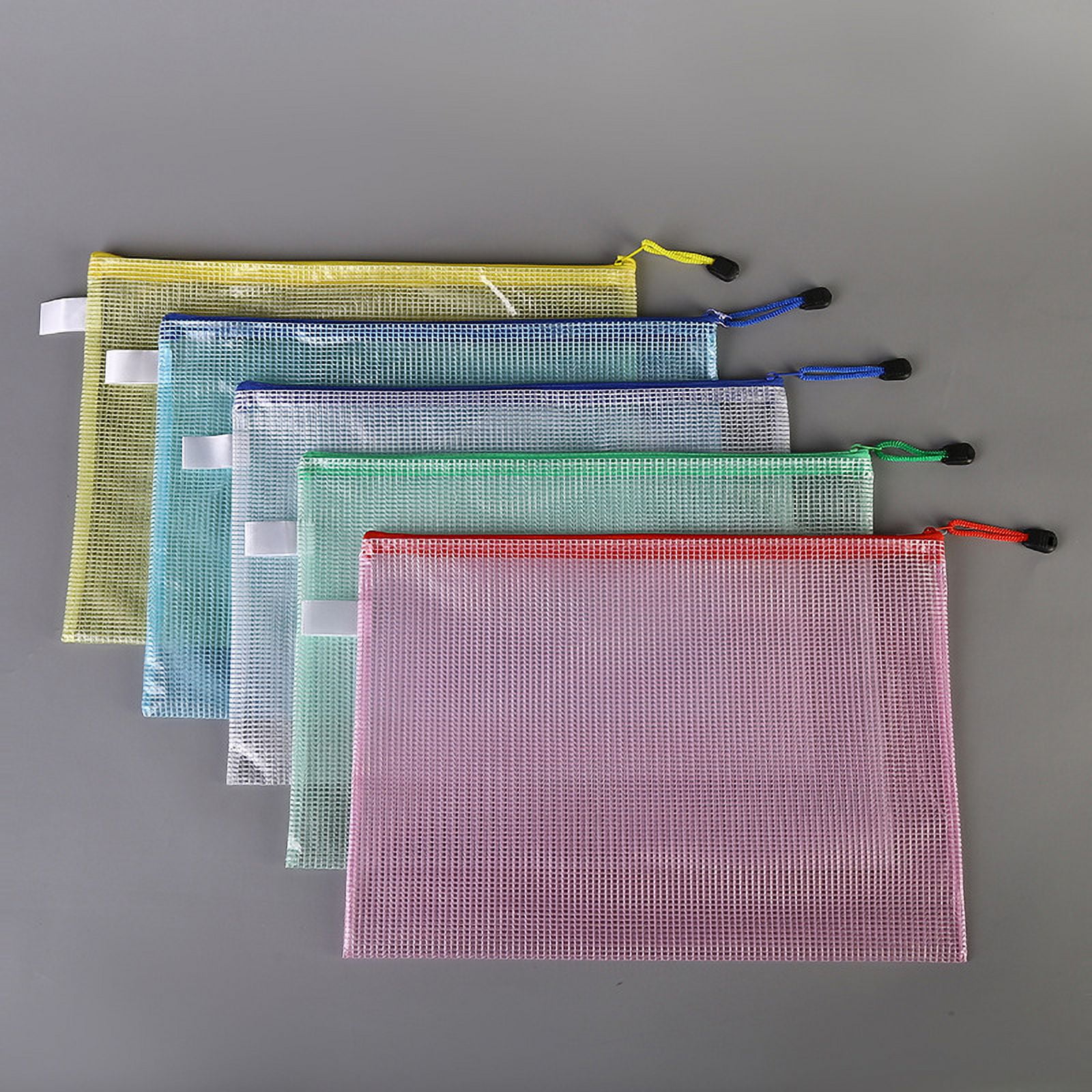 Transparent file bag pvc mesh zipper bag A4 information bag mesh bag ...