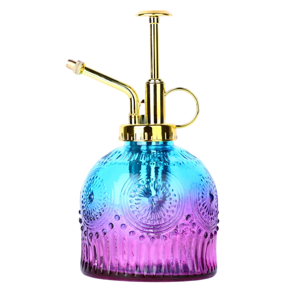 Transparent glass spray bottle nozzle embossed household succulent ...