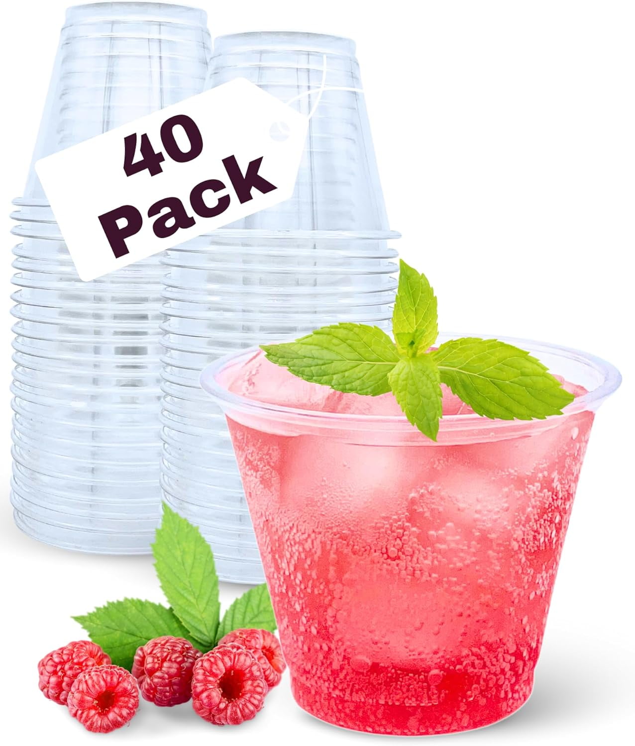 Transparent plastic cups, 9ounce transparent disposable party drinking ...