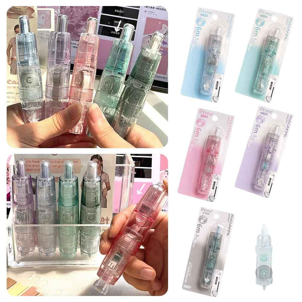 Transparent purple new push-type correction tape transparent four-color ...
