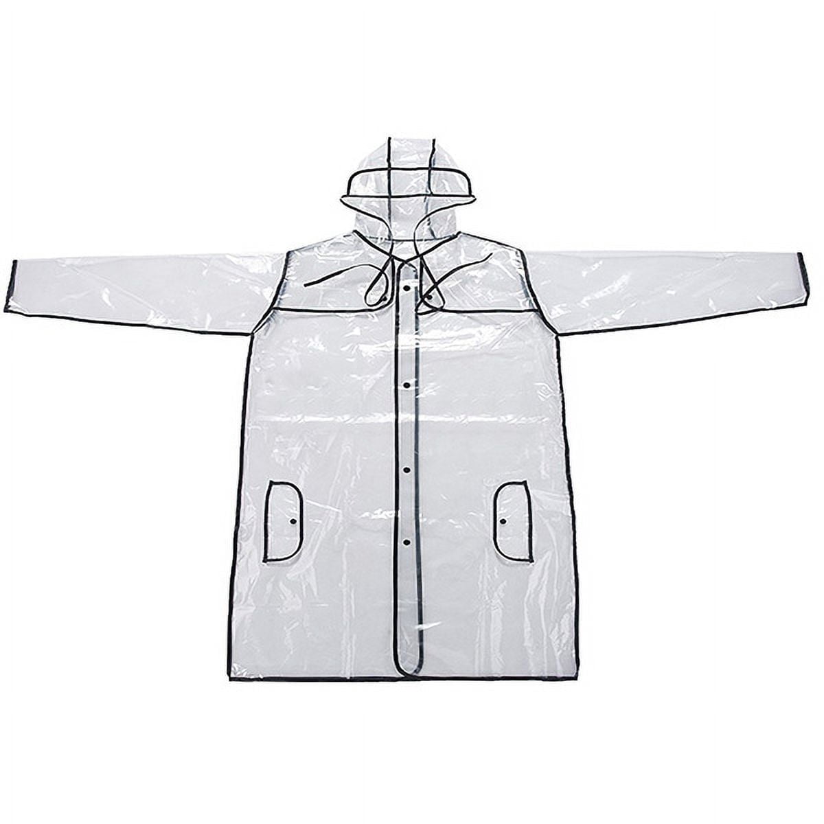 Transparent rain poncho raincoat hooded raincoat work for outdoor ...