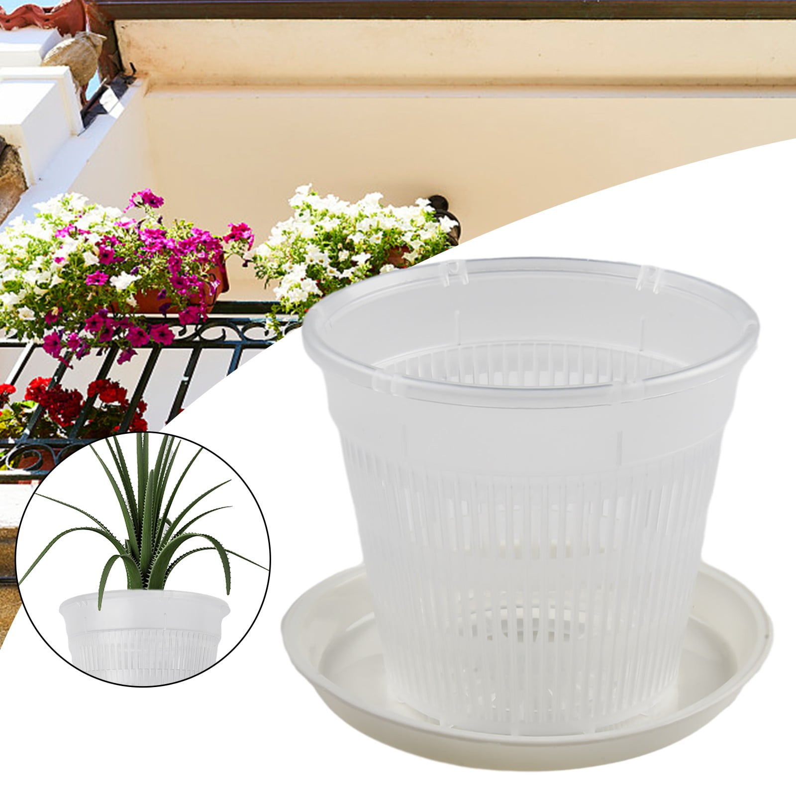 Transparent root-controlled orchid planting pot with stomata plastic ...