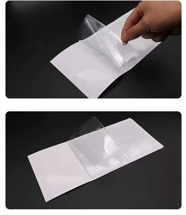 Transparent soft film adhesive label bag adhesive sealing turnover box ...