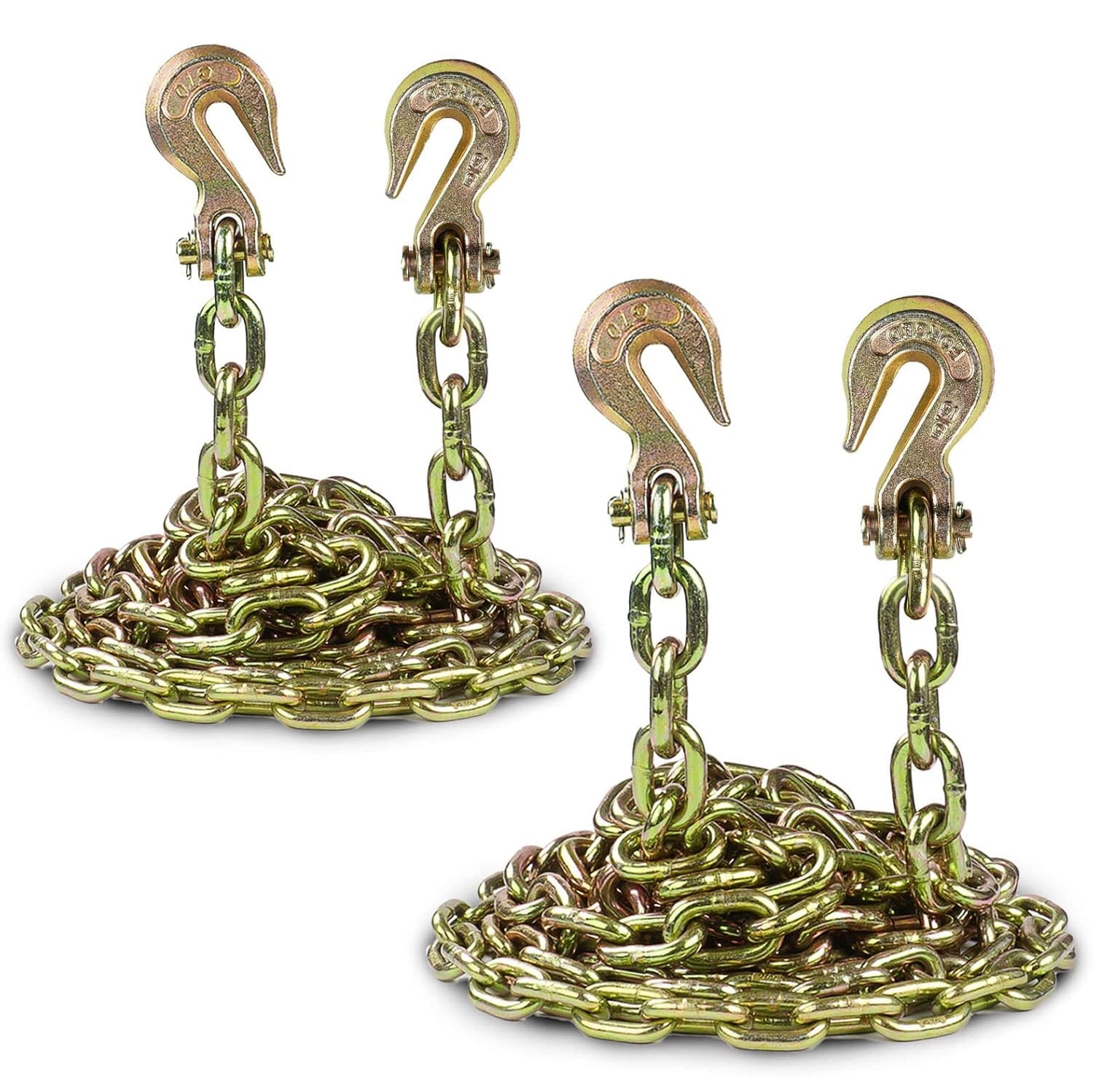 Transport Binder Chain,Tow Chain with 5/16'' x 20',Grade 70,with Clevis Grab Hooks,4,700 lbs ...